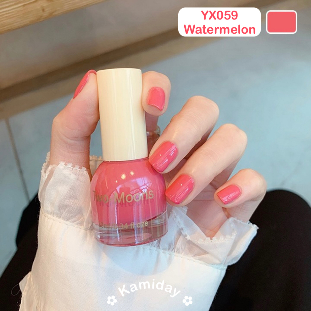 KM-03| Two moons สีทาเล็บกึ่งเจลสไตล์เกาหลี ทาเองได้ ไม่ต้องใช้เครื่องอบ สีสวยเหมือนไปทำที่ร้าน ...