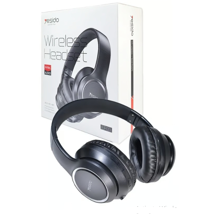 YESIDO EP03 ชุดหูฟังสเตอริโอไร้สายบลูทูธแบบพับได้พร้อมสายสัญญาณเสียง ...