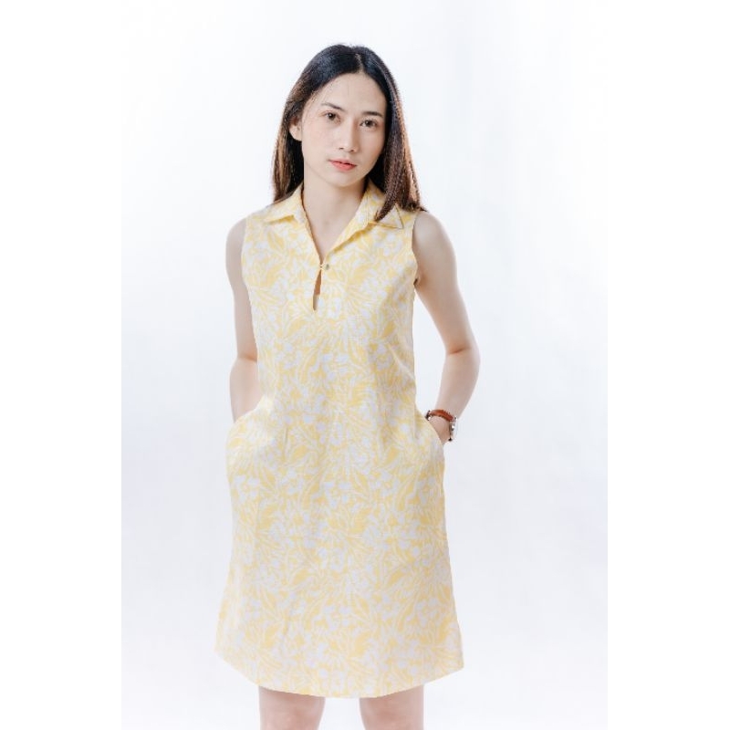 [Jaime Co] Sleeveless linen dress ลินินเดรส | Shopee Thailand