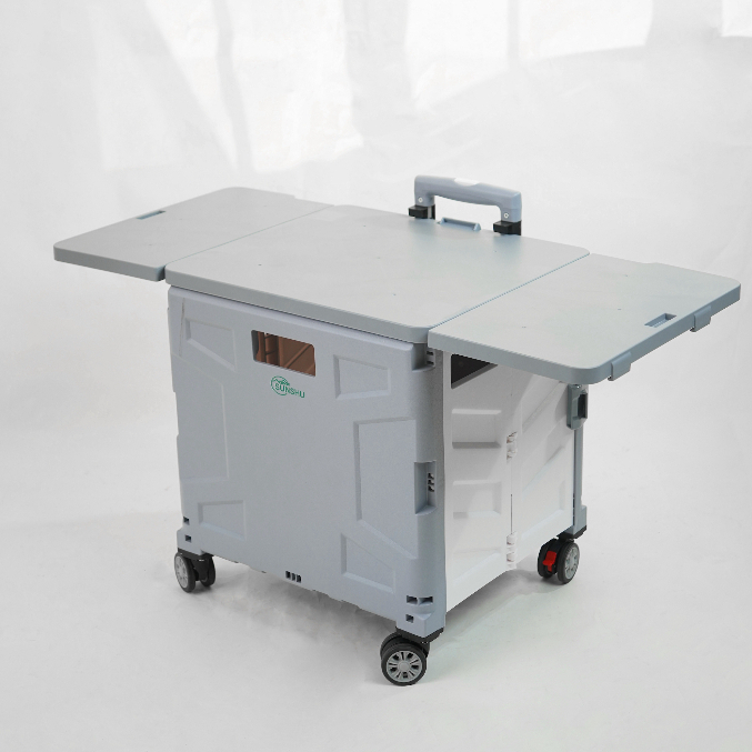 SUNSHU รถเข็นของพับได้ รถเข็นซื้อของ รถเข็นแคมป์ปิ้ง 2-in-1 ขนาด 30L, 48L & 50L ล้อหมุนแข็งแรง ...