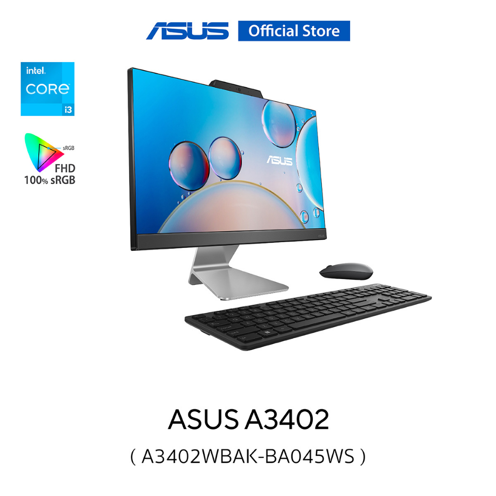 ASUS AiO A3402 (A3402WBAK-BA045WS), all-in-one, 23.8" FHD, Intel Core ...