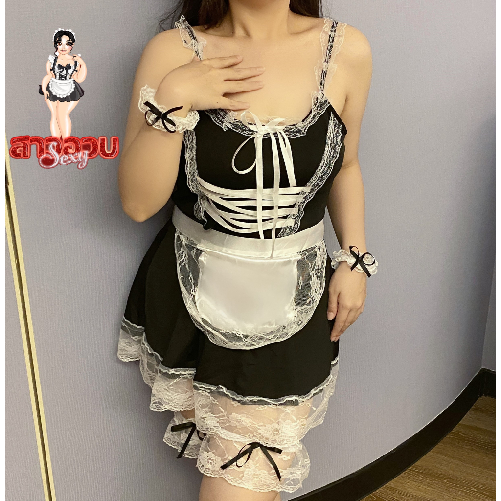 ชุดนอนไม่ได้นอนสาวอวบ เมดแม่บ้าน ไซต์จริง M-2XLหนัก 80 กก. M-026 | Shopee Thailand