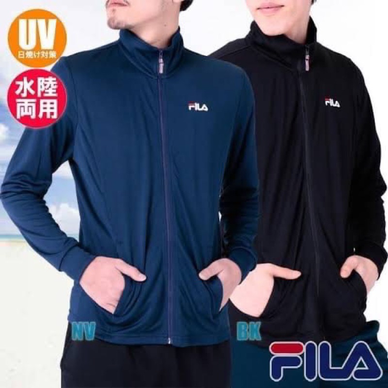 FILA Fila Rashguard Men's UV Cut Long Sleeve High Neck Loose Body Men's เสื้อแขนยาว คอทรงสูง ใส่ ...