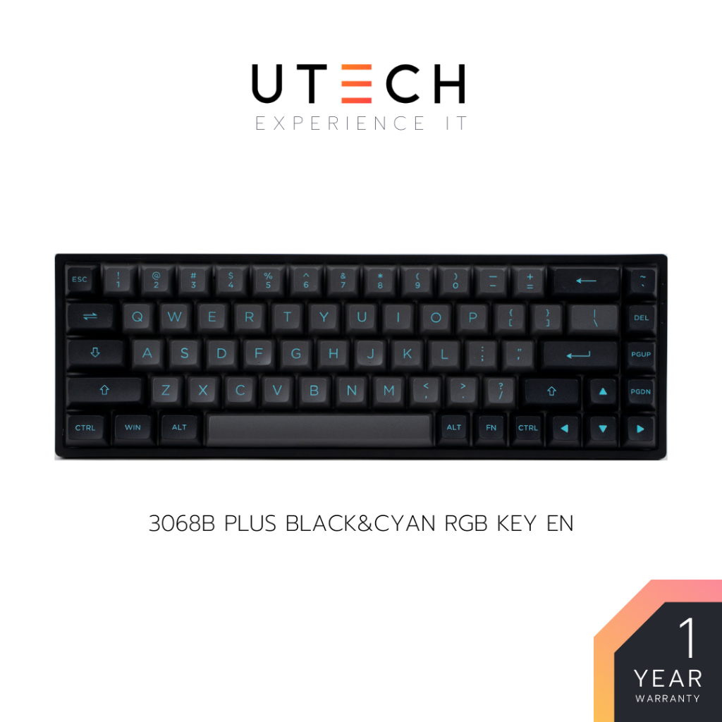 คีย์บอร์ด Akko 3068B Plus Black&Cyan RGB Hotswap Wireless Bluetooth ...