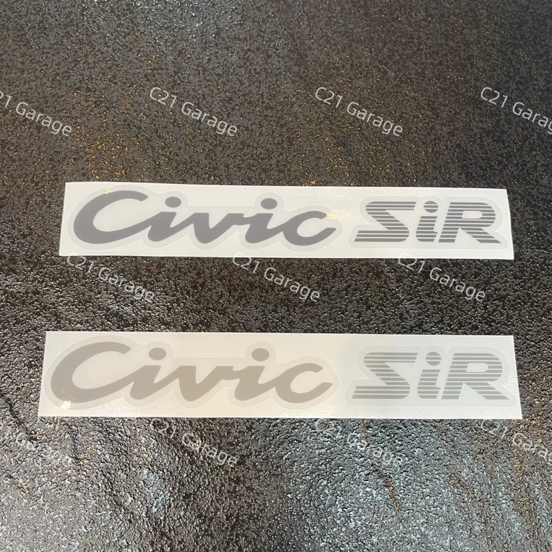 สติกเกอร์ Civic SiR Sticker ฝาท้ายรถตัวนอก งานสกีนใส3M+เคลือบใสกันuv ...