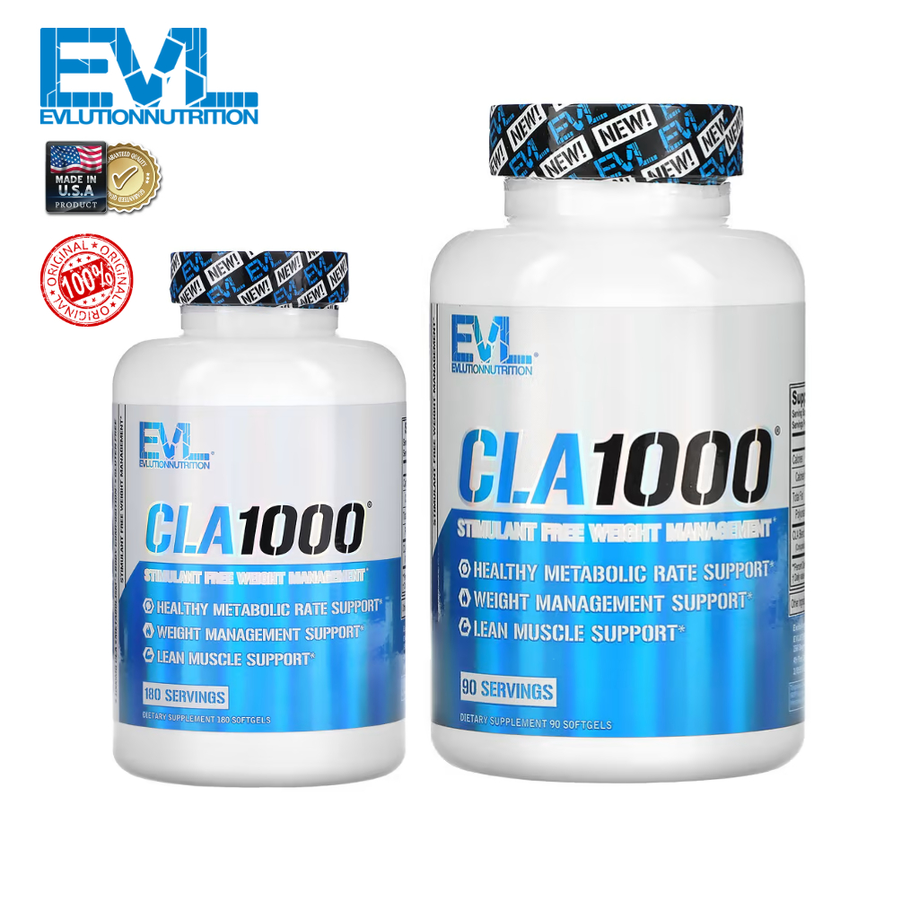 CLA 1000 | อาหารเสริมดูแลรูปร่าง | EVLution Nutrition | 90/180 ซอฟต์เจล ...