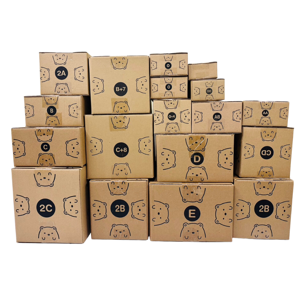 ชุด10 ใบ เบอร์ B+7 2B C CD กล่องThank You กล่องพัสดุลายหมี | Shopee ...