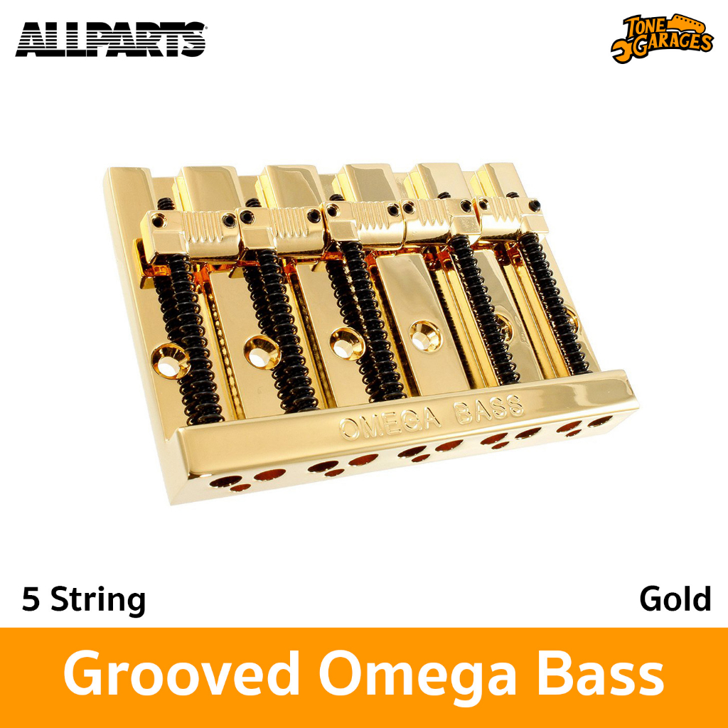 Allparts 5-String Grooved Omega Bass Bridge หย่องเบส 5 สาย มีร่องฟัน ...