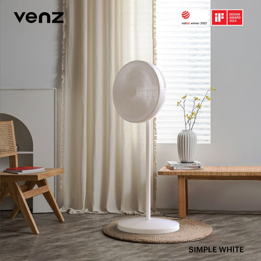 *พร้อมส่ง* VENZ พัดลมตั้งพื้น รุ่น VENZ-16-WHITE // VENZ-16-RED//สีดำ ...