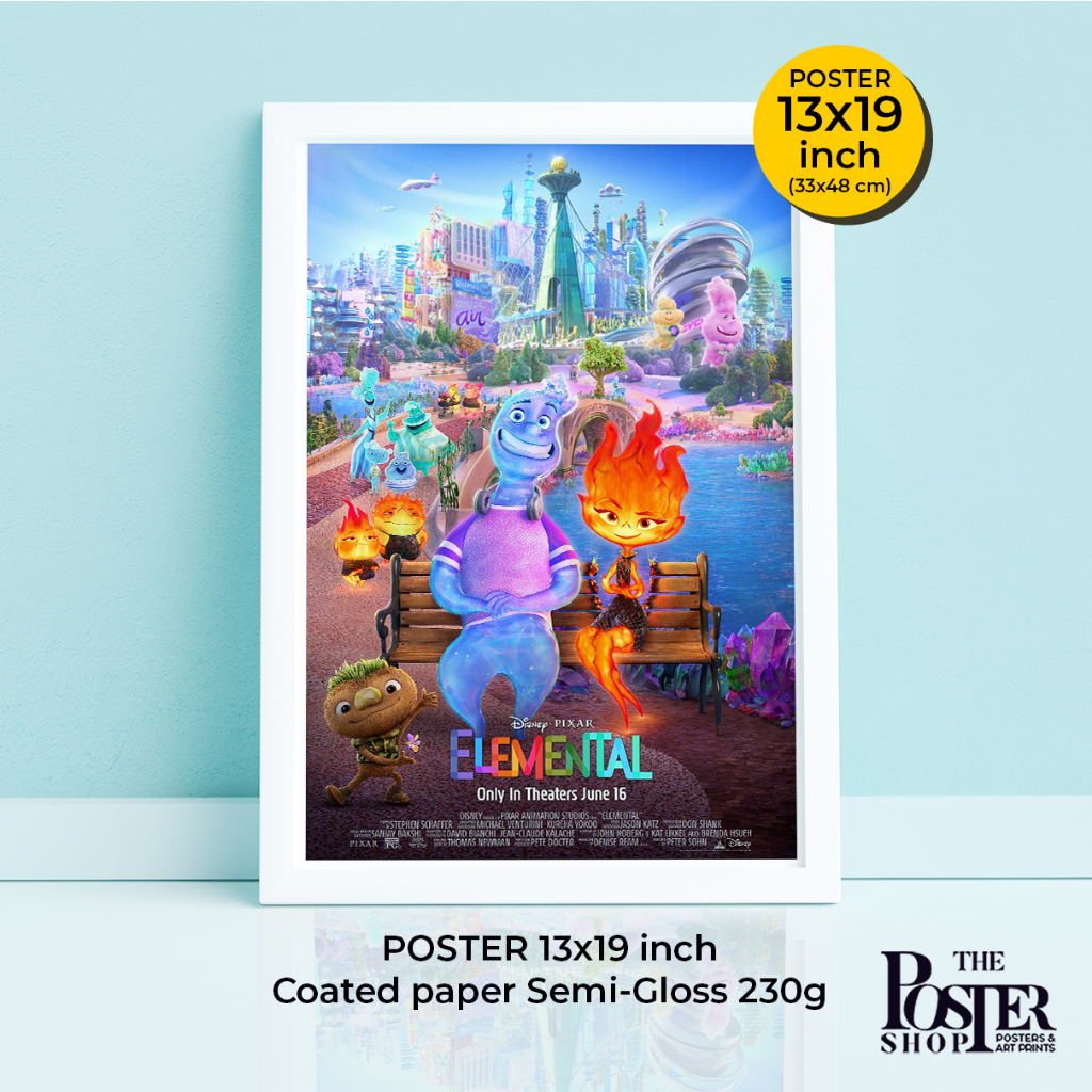 Elemental Poster โปสเตอร์ เมืองอลวนธาตุอลเวง แอนิเมชั่นสุดน่ารัก Disney ...