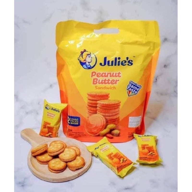 พร้อมส่ง จูลี่ย์ส 360g บิสกิตสอดไส้เนยถั่ว Julie's peanut butter sandwich | Shopee Thailand