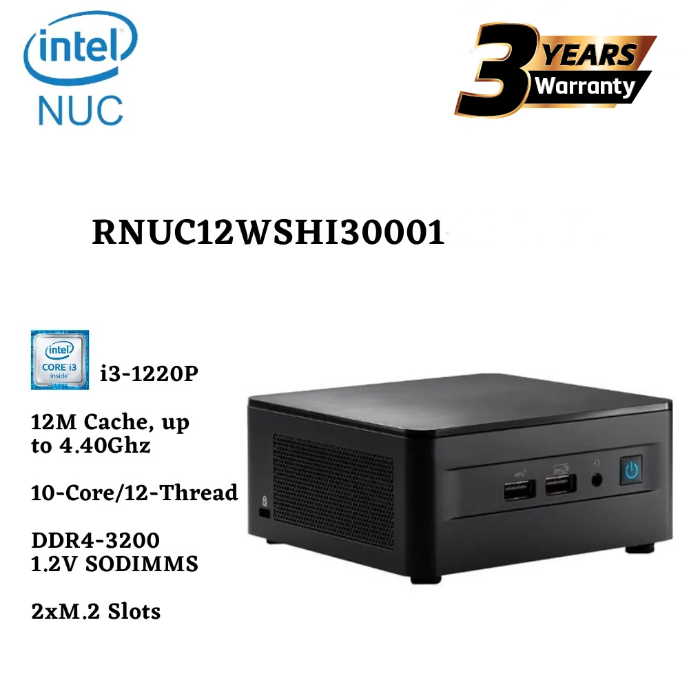 MINI PC (มินิพีซี) INTEL NUC Core i3-1220P (RNUC12WSHI30001) รับประกัน 3 - Y | Shopee Thailand