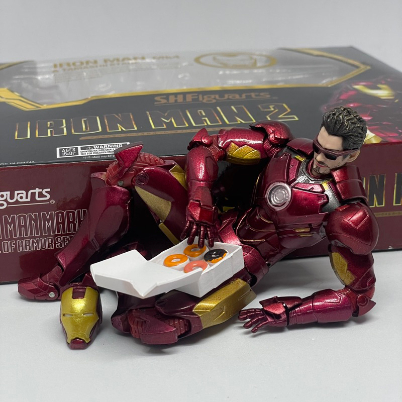 IRON MAN MK 4 mk4 SHF 3 Head & Donuts 1/12 Action Figure 15 cm | Shopee ...