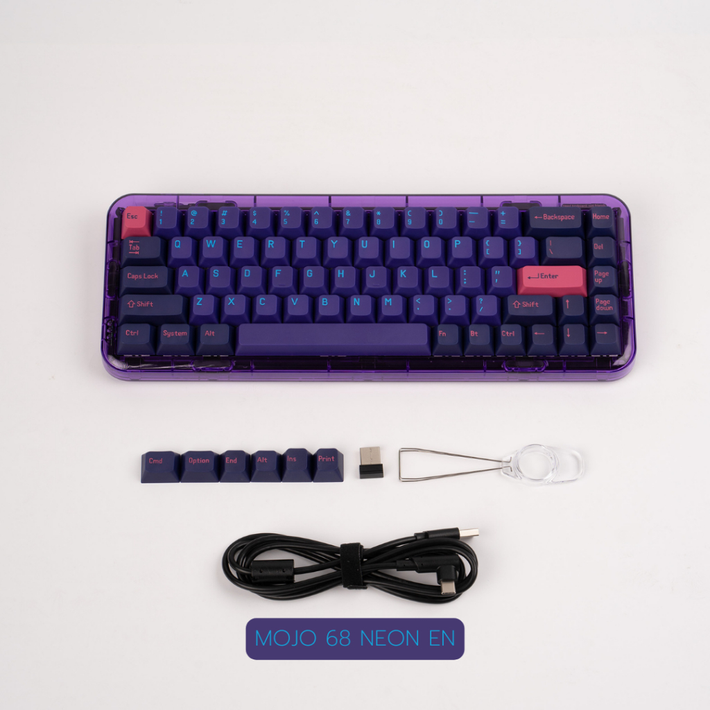 คีย์บอร์ด Melgeek Mojo68 6 Color Hotswap RGB Bluetooth Mechanical ...