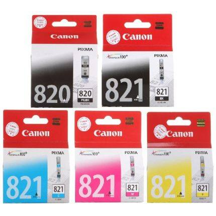ตลับหมึก CANON 820 PGBK + 821 BK C M Y ชุด 5 ตลับ (Nobox)ไม่มีกล่อง หมึกแท้จากศูนย์ | Shopee ...