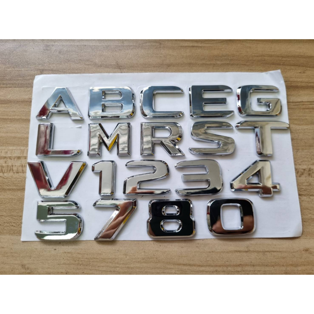 วัดก่อนสั่งซื้อ แยกขายตัวอักษรฟ้อนเบนซ์ Mercedes Benz letter logo A B C ...