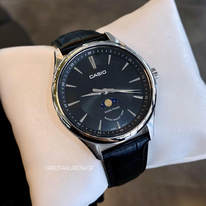 🎁CASIO STANDARD MTP-M100L-1A Moon phase ของแท้ 100% พร้อมส่ง ประกัน 1 ...