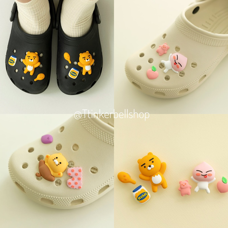 (พร้อมส่ง) kakao silicone charm set jibbitz ที่ติดรองเท้า crocs ของแท้ | Shopee Thailand