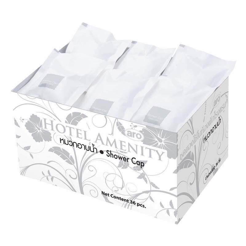 aro ตราเอโร่ #หมวกอาบน้ำ Shower Cap แพ็ค 36 ชิ้น สำหรับใช้งานในรีสอร์ท ...
