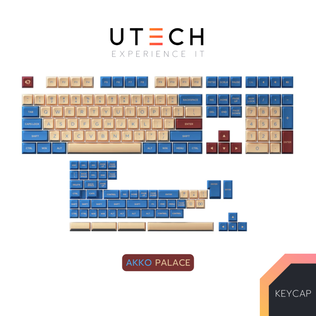 คีย์แคป Akko OSA Profile keycaps set - Palace 187 Button PBT Keycaps ...