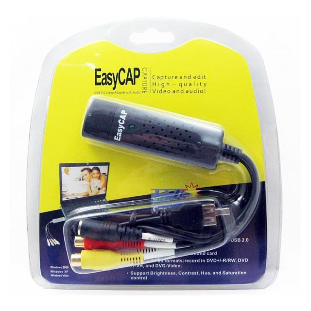 Easycap USB 2.0 Easy Cap Video TV DVD VHS DVR Capture Adapter การ์ดตัด ...