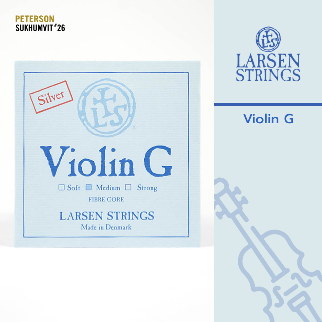 สายไวโอลิน Larsen VIolin G String - Silver, Medium Ball End สต๊อคใหม่ ...