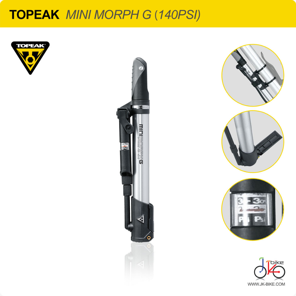 สูบลมพกพา TOPEAK MINI MORPH G 140psi MINI PUNP | Shopee Thailand