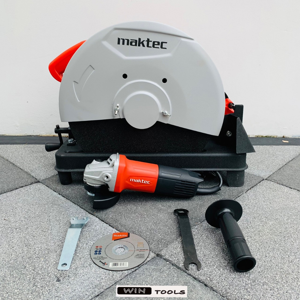 Maktec แท่นตัดเหล็ก ไฟเบอร์ตัดเหล็ก14 นิ้ว รุ่น MT243-2000W+เครื่องเจียร 4 นิ้ว รุ่น MT970-720W ...