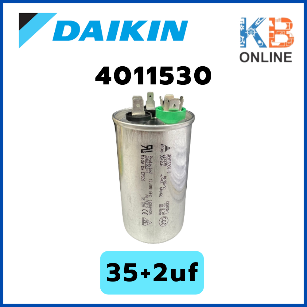 DAIKIN 4011530 COMP. CAPACITOR 35+2uf 440 VAC คาปาซิเตอร์ (แค็ปรัน ...
