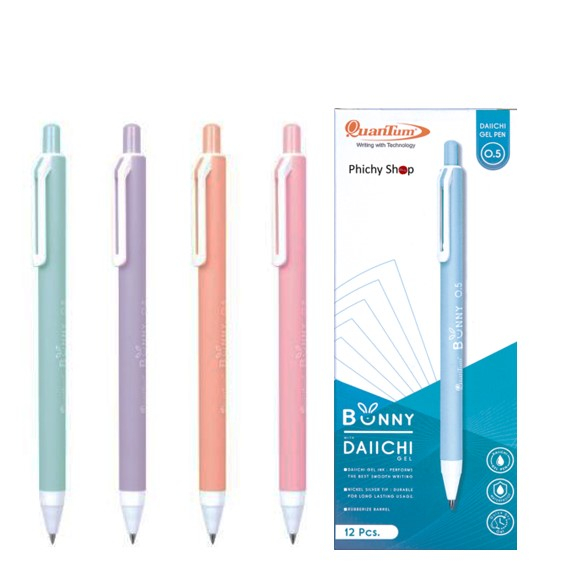 ปากกาควอนตั้ม Quantum Bunny (บันนี่) 0.5 mm.(ราคาต่อ 12ด้าม) หมึกน้ำ ...
