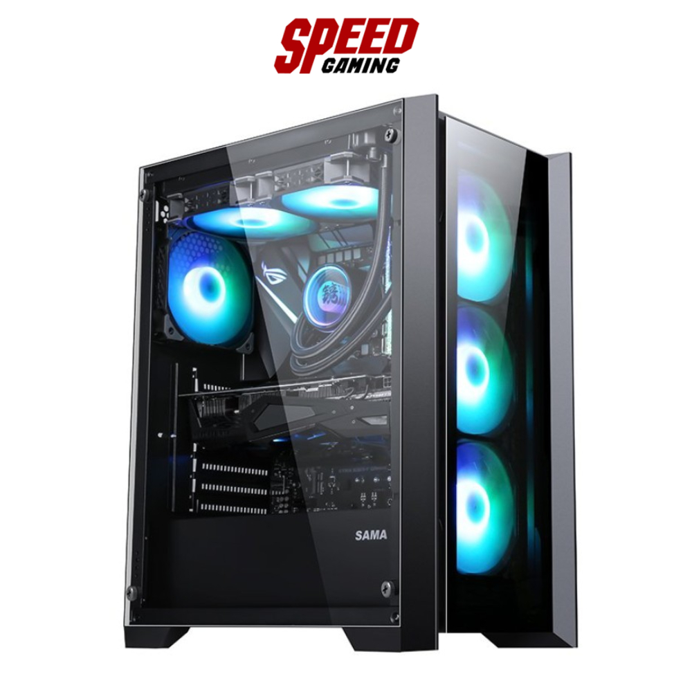 SAMA GZS CASE (เคส) MICRO-ATX , BLACK/WHITE / By Speed Gaming | Shopee ...