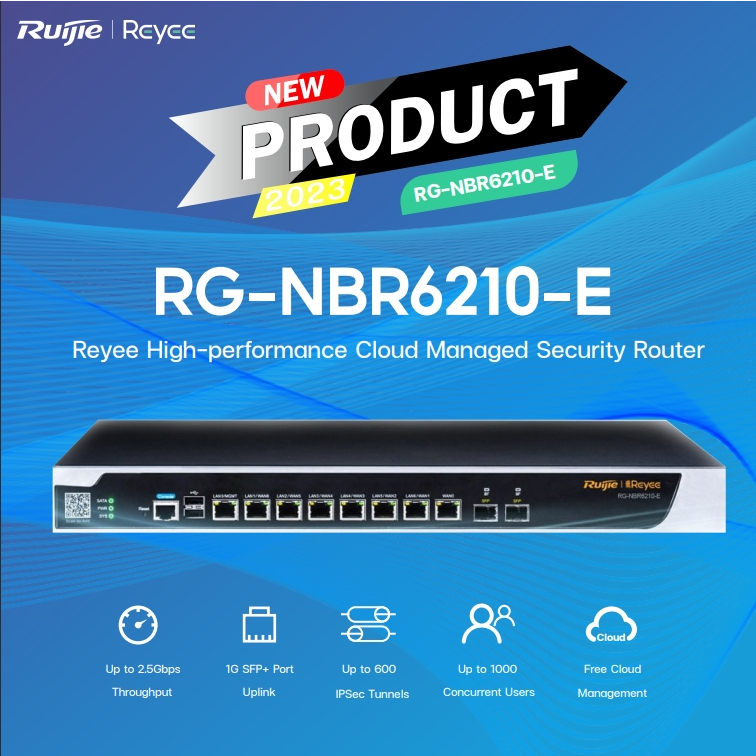 Reyee RG-NBR6210-E Security Router 6 WAN, IPSec VPN, Internet 2.5Gbps | Shopee Thailand