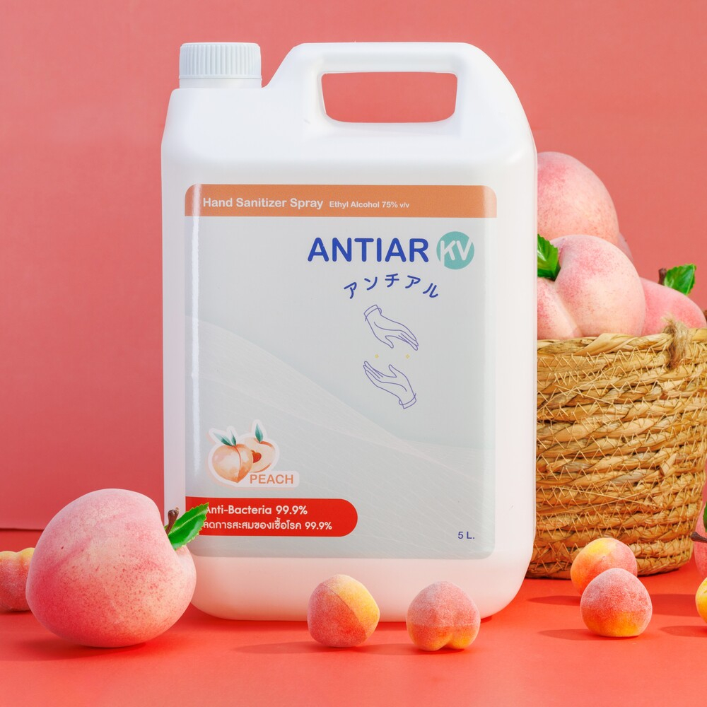 Antiar KV สเปรย์ฆ่าเชื้อโรคสูตร Hand ขนาด 5 ลิตร กลิ่น Peach | Shopee ...