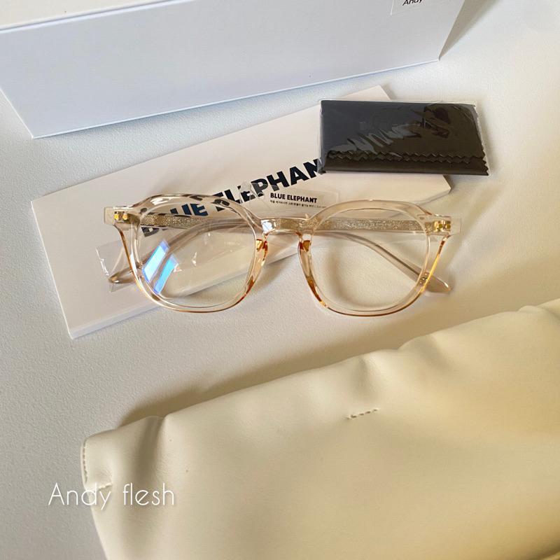 [แท้💯/Pre order]💥 Blue Elephant แว่นตา เลนส์ใสปกติ รุ่น Andy Flesh แบบ ...