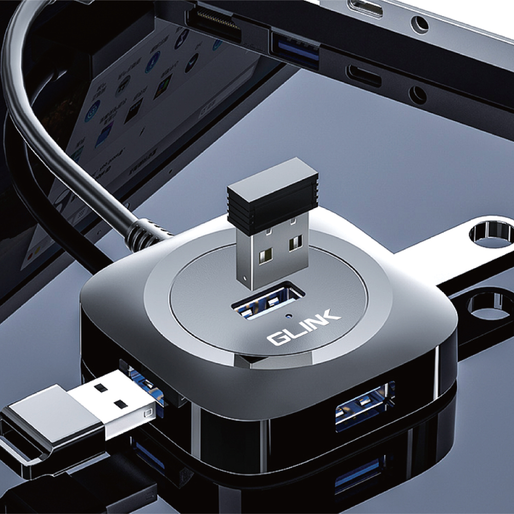 Glink GL-U02 USB3.0 Hub 4Port 1.2M อุปกรณ์เพิ่มช่องต่อ USB3.0 ฮับ ยูเอ ...