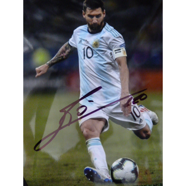 รูปถ่ายพร้อมลายเซ็ LIONEL MESSI ARGENTINA autographed/signed 8X10 PHOTO ...