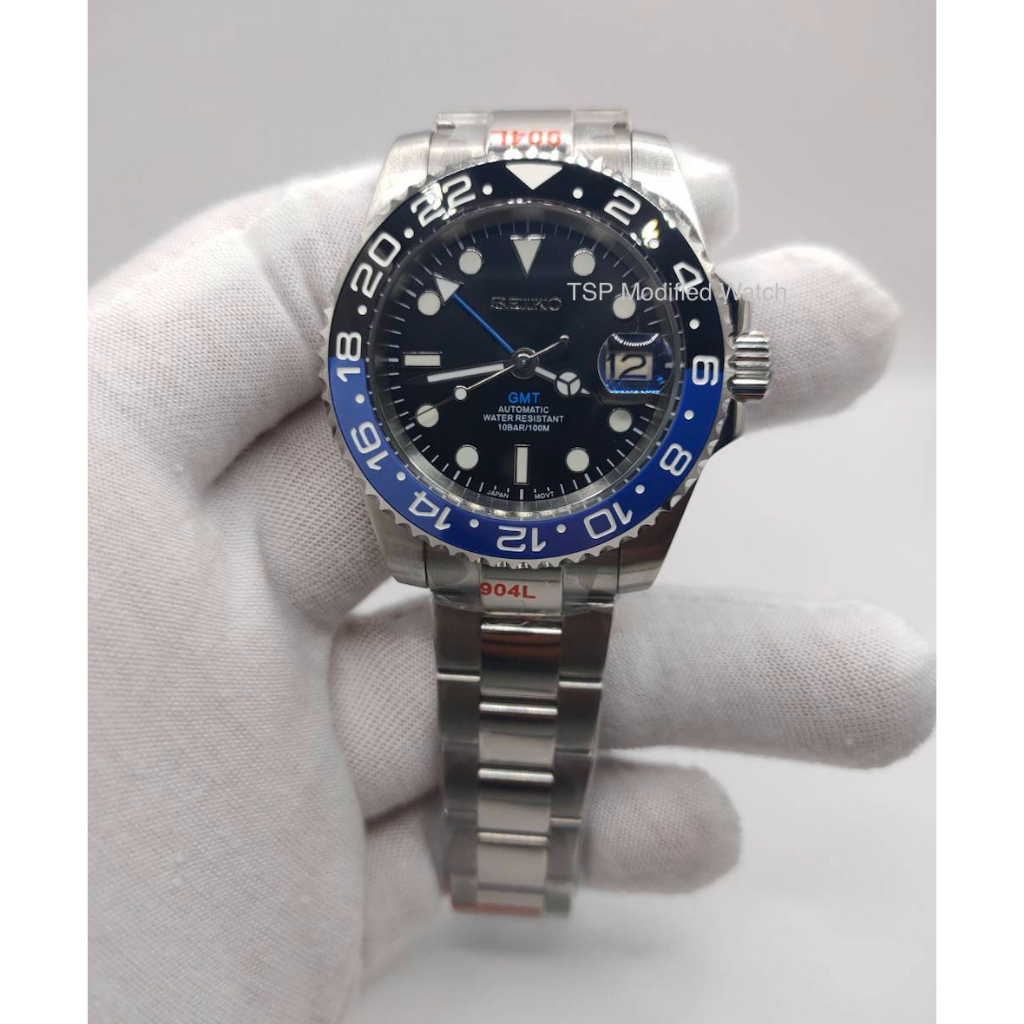 Seiko Mod Batman GMT Master 4 เข็ม | Shopee Thailand