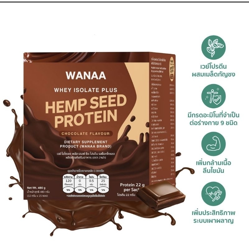 WANAA - Whey Isolate Plus Hemp Protein (Chocolate Flavour) | Shopee ...
