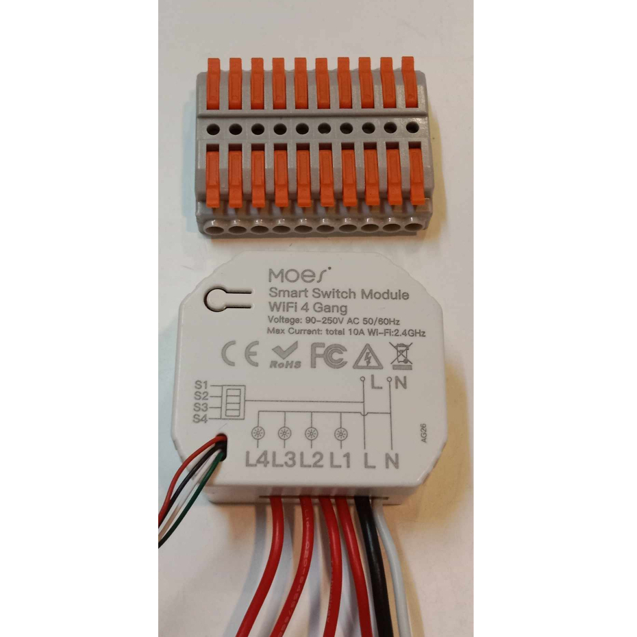 Smart Light Switch Module Wifi 4 ช่อง Smart Life App Home 90-250 V AC ...