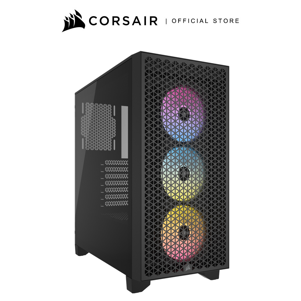 CORSAIR CASE 3000D RGB AIRFLOW Mid-Tower PC Case - Black | Shopee Thailand