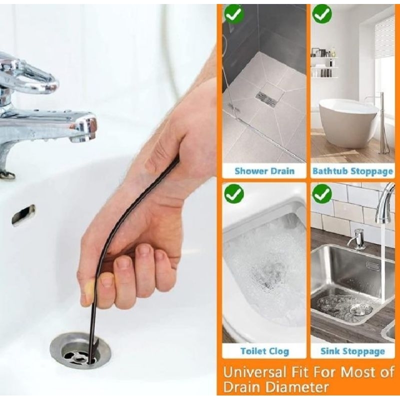 Drain snake สลิงขจัดเศษอุดตันในท่อน้ำ | Shopee Thailand
