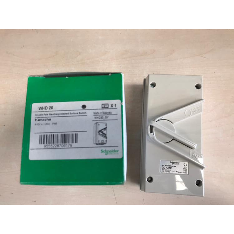 สวิตซ์สับกันน้ำ ยี่ห้อ Schneider WHD WHT 20A 35A | Shopee Thailand
