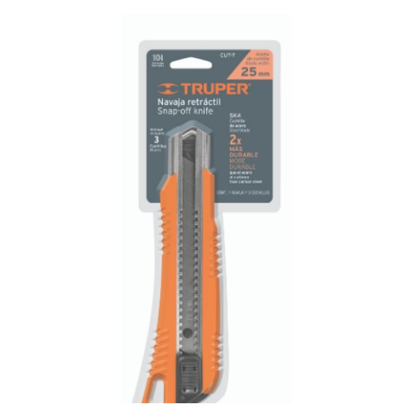 TRUPER มีดคัตเตอร์อเนกประสงค์ 25 มม ด้ามยาง (CUT-7X) รหัส 17901 ...