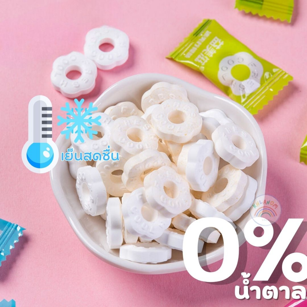ลูกอมมิ้นท์ เย็นสุดขั้ว! Sakura กลิ่นผลไม้ (1 เม็ด/1.6 กรัม) จำนวน 50 ...