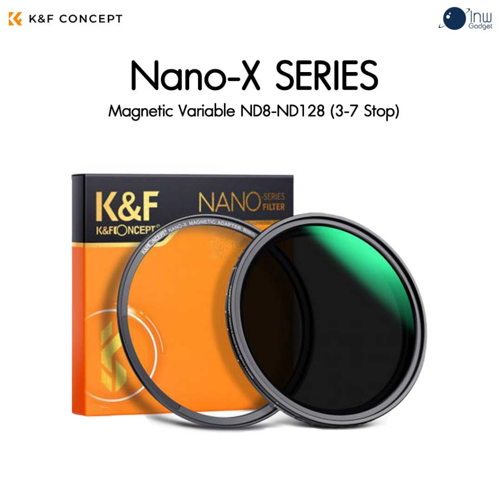 K&F 49-82mm Nano-X Magnetic Variable ND Filter ND8-ND128 (3-7 Stop), No X-Cross | Shopee Thailand
