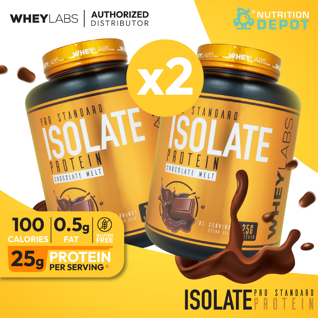 Whey Labs Isolate Protein 5LB x 2 Tubs - Chocoalte Melt เวย์โปรตีนไอโซ ...