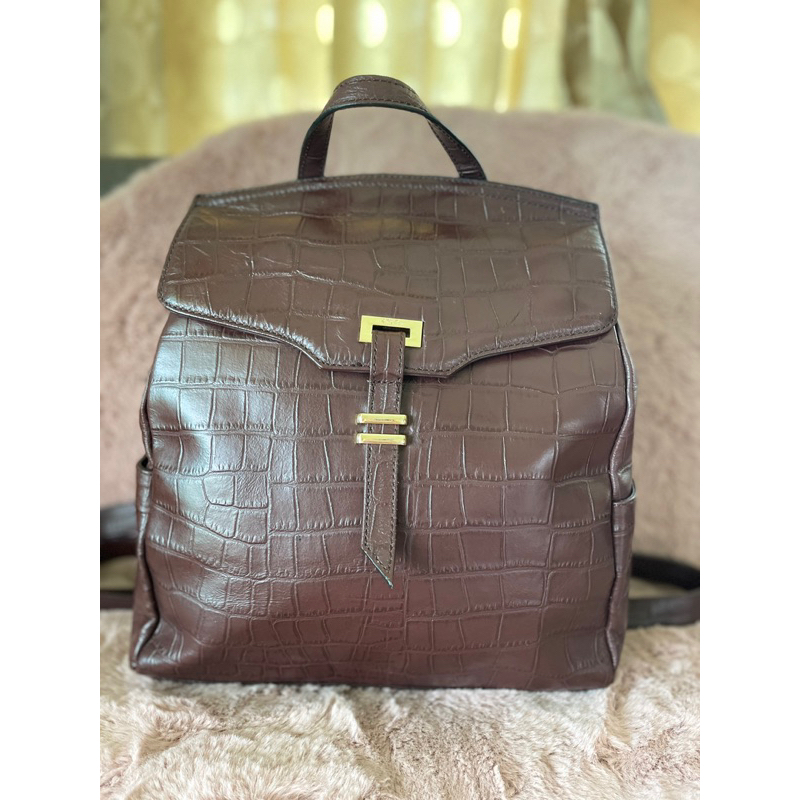 กระเป๋าเป้ แบรนด์ Billy Bagแท้ หนัง ปั๊มลายจรเข้ | Shopee Thailand