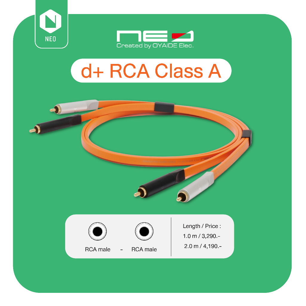 NEO™ (Created by OYAIDE Elec.) d+ RCA Class A : สายสัญญาณเสียงคุณภาพสูง ...