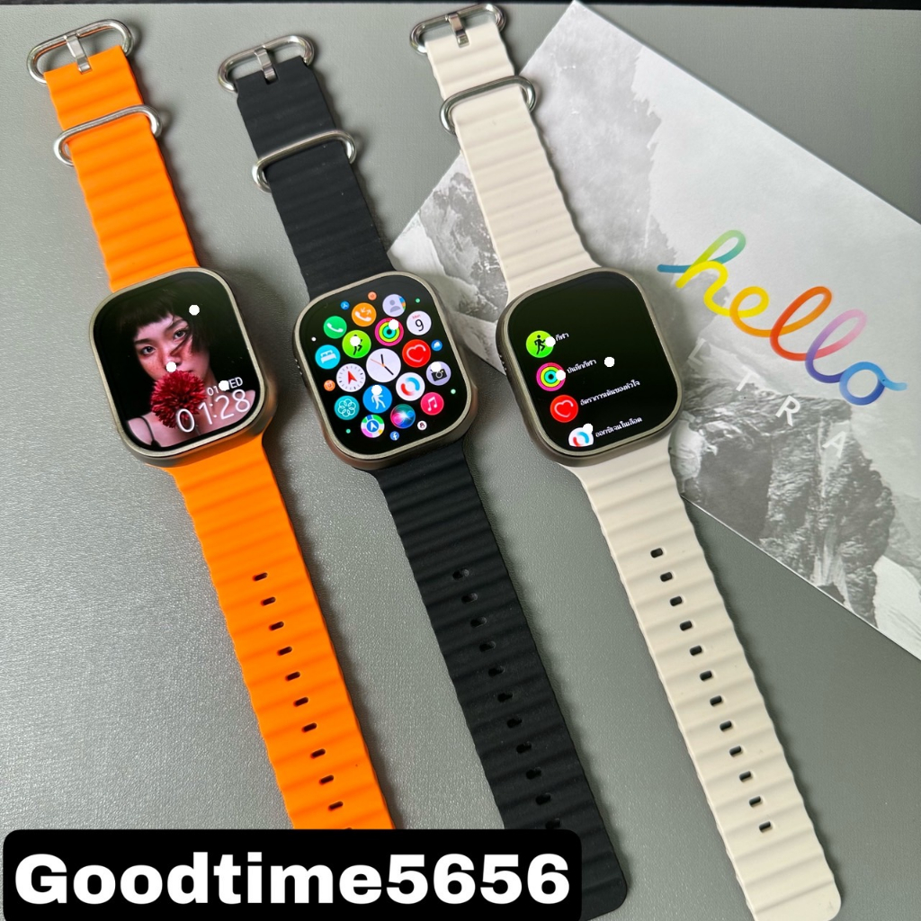 Hello watch V.3 จอ AMOLED ขนาด 49 mm อัดเสียงได้ มีเข็มทิศ เลือกสายได้ ...