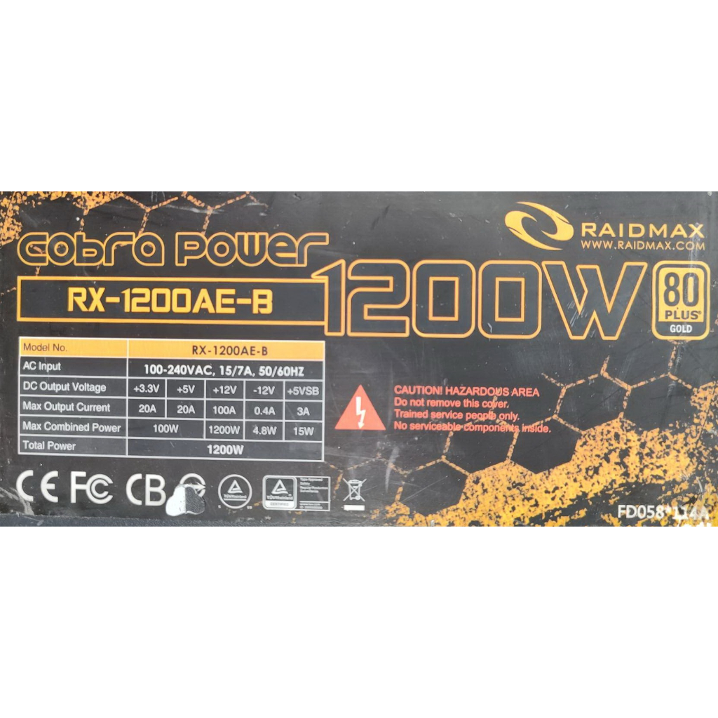 POWER SUPPLY RAIDMAX RX 1000AE 80+Gold | Shopee Thailand